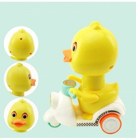 IDECO Children Hot Toy Cute Duck Press Car Cute Duck Cartoon Car Pull ...