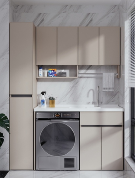 Space aluminium balcony washing machine cabinet combination integrated ...
