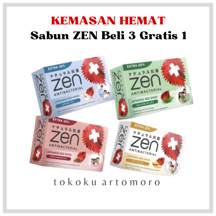 ZEN Sabun Mandi Keluarga Atasi Kuman - Beli 3 Gratis 1 - Kemasan Hemat ...