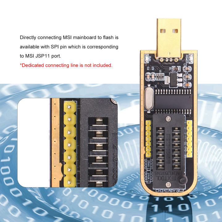 Meterk CH341A USB Programmer EEPROM BIOS Flasher Programmable Logic Circuits with SOP8 Flash ...