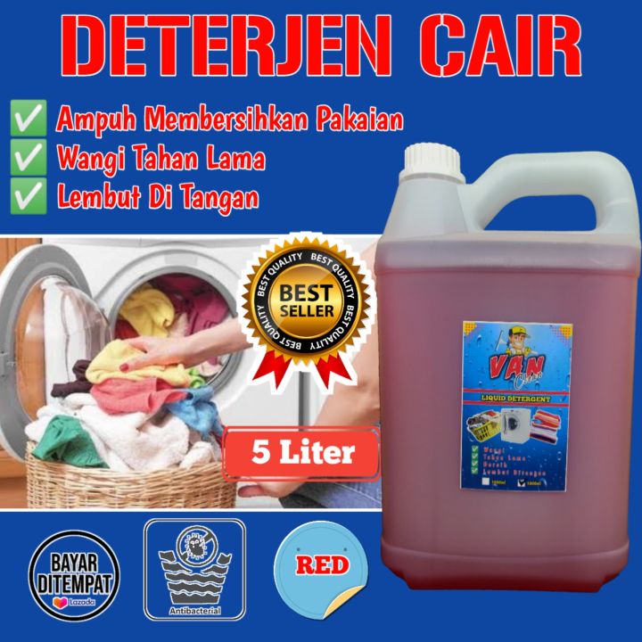 PROMO !!! DETERGEN / DETERJEN CAIR VAN CLEAN RED - 5 LITER | Lazada Indonesia