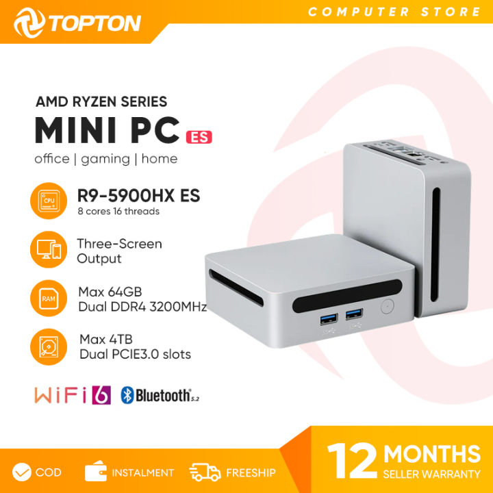 2024 Cheap Mini PC AMD Ryzen 9 5900HX ES Windows 11 Pro DDR4 3200MHz ...