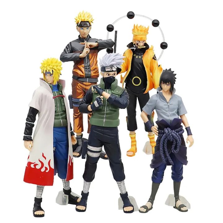 Anime Naruto Action Figures Set Sasuke Kakashi Sakura Itachi Statue PVC ...
