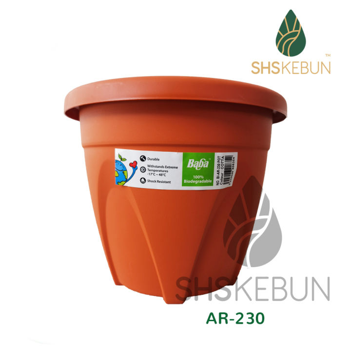 Baba Flower Pot Plastic BI-AR-230 Flower Pot Pasu Bunga Plastik Pasu ...