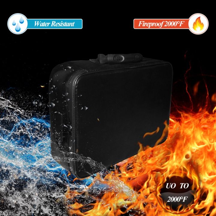 Sleek Portable Fire Proof Document Organizer with Password Locking ...
