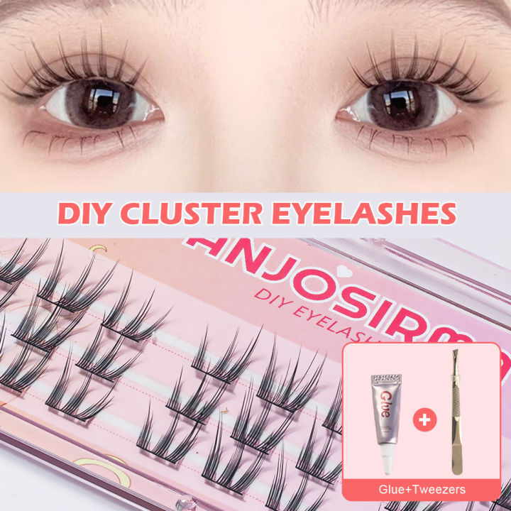 ANJOSIRMA Korean idol Fake eyelashes K01 Natural 3D Fairy Eyelash ...