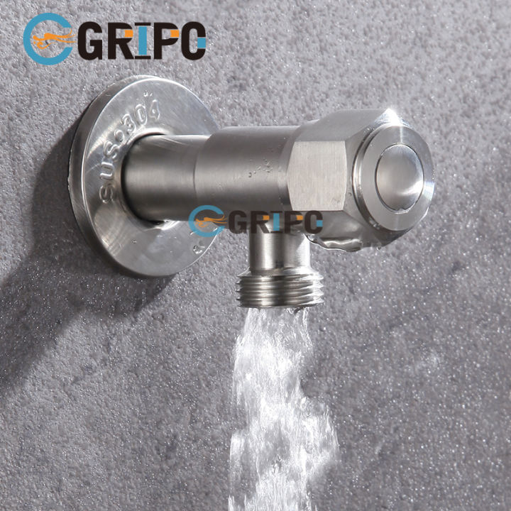 GRIPO 304 Stainless Long Type One way angle valve matte finish GP66 ...