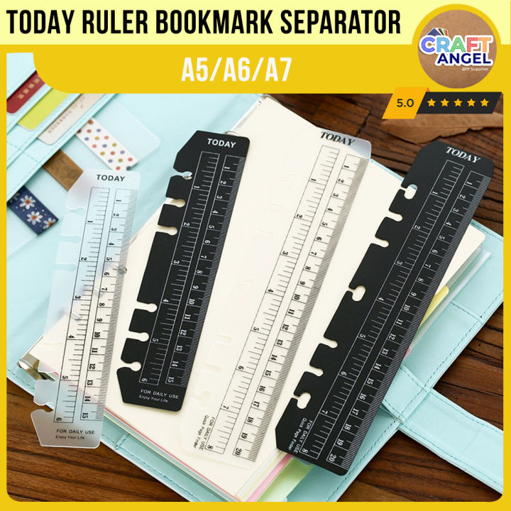 TODAY A5 / A6 Bookmark Separator PVC Ruler for Loose-leaf Binder | Lazada PH