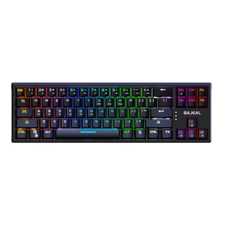 (PVMF) K71 Key Gaming Mechanical Keyboard 71-Key Green Axis Keycap USB ...
