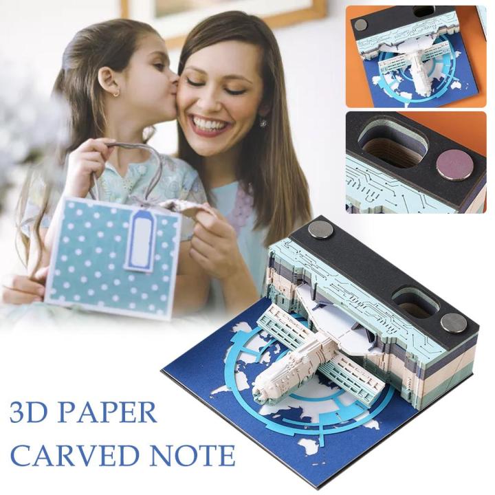 2024 Chronicle Desk Calendar Creative 3D Paper Carving Decoration Earth ...