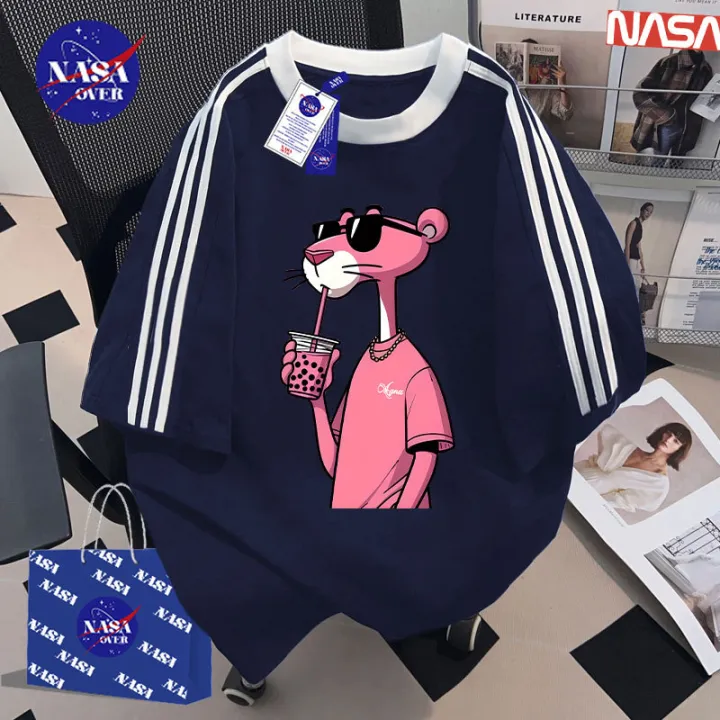 【จัดส่งจากกรุงเทพฯ】🔥NASA ฤดูร้อน สามแถบ สีกรมท่า oversize อเมริกัน ...