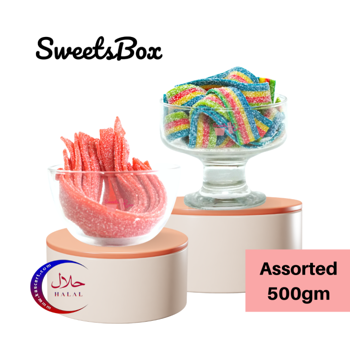 SweetsBox | Assorted Bebeto Sour Belt 500g (Repacked) - Halal Gummy ...