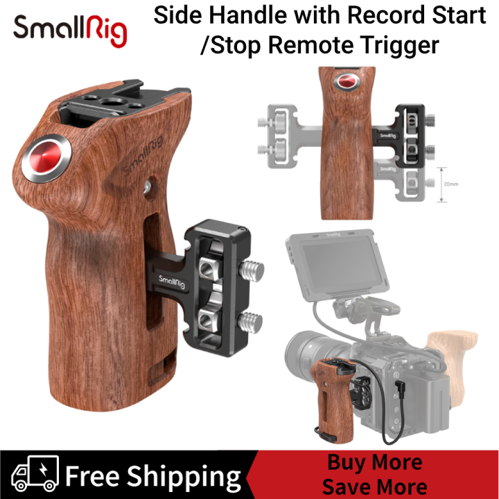 SmallRig Threaded Side Handle with Record Start/Stop Remote Trigger Fit ...