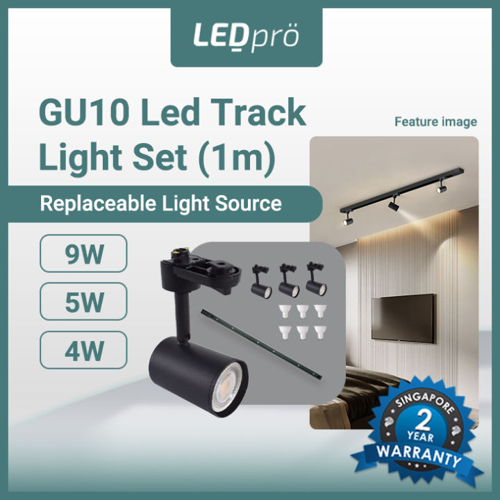LED PRO LED Track Light 1M Set 3pcs Track Light With 1M Track Complete ...