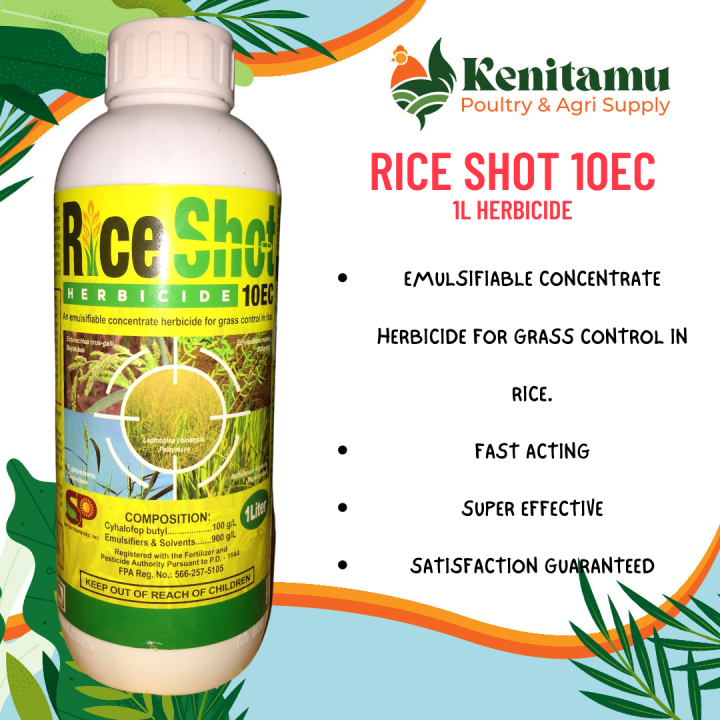 RICE SHOT 10EC 1L HERBICIDE FOR PLANT CARE AND CROPS/ FAST ACTING AND ...