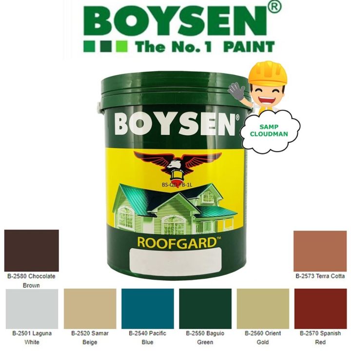 Boysen Roofgard Roof Paint Gallon 4 Liters / Roofguard Roof Guard Roof ...
