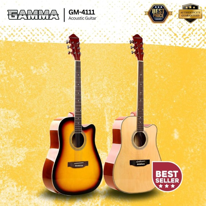 Gamma GM-4111 (Glossy Finish) Dreadnought 41 inch Acoustic Guitar with ...