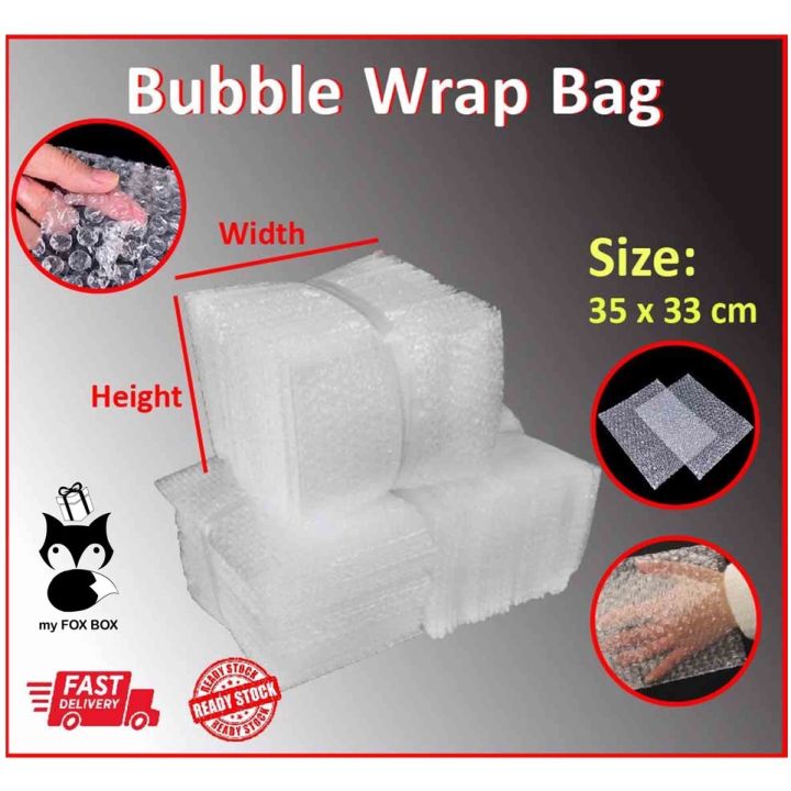 My Favor Packaging 35x33cm Air Bubble Wrap Bubble Bag Pocket Single ...