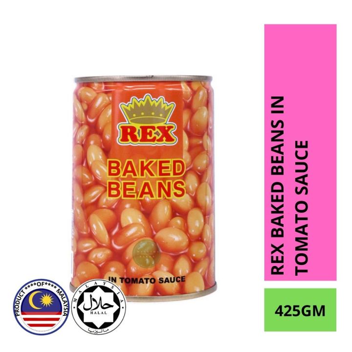 READY STOCK REX BAKED BEANS IN TOMATO SAUCE 425G / KACANG PANGGANG ...