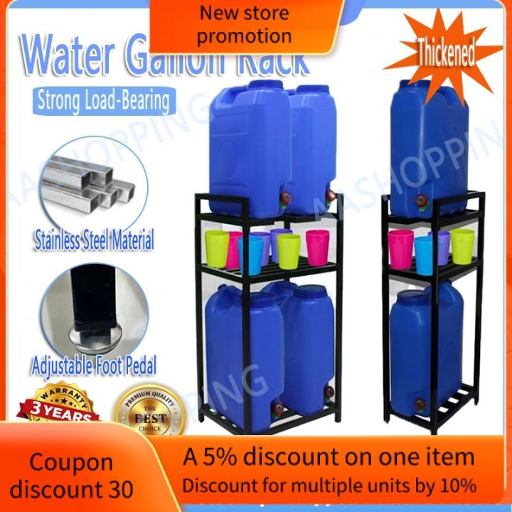 Water Gallon Rack Three Layers Water Container Rack Household Stainless ...