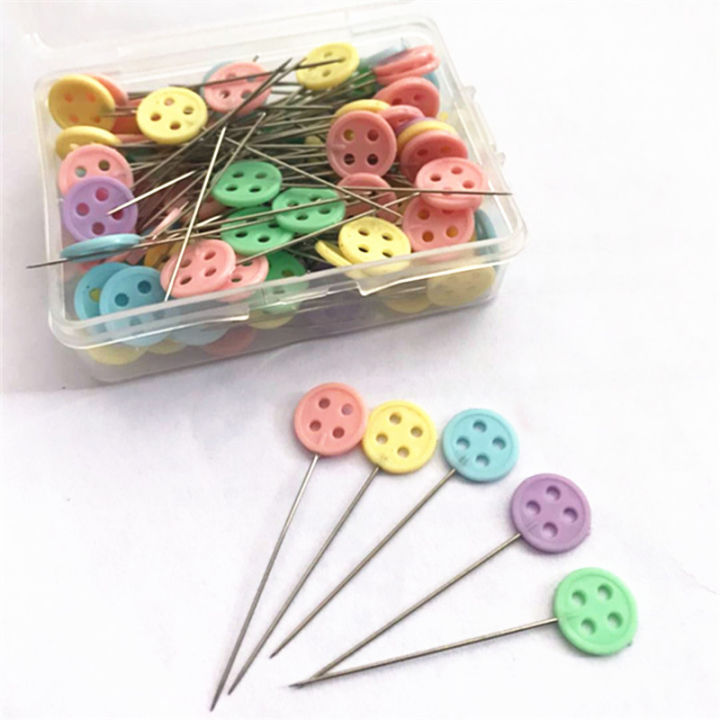 50Pcs Dressmaking Pins Embroidery Patchwork Stainless Steel Pins ...