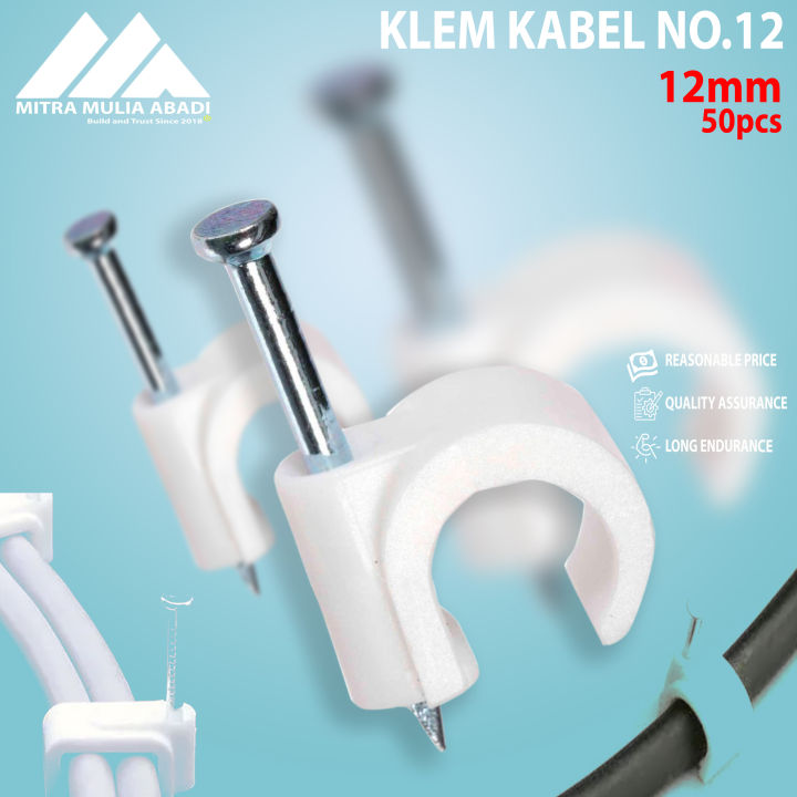 Klem kabel clip kabel cable no 12 mm no.12 | Lazada Indonesia