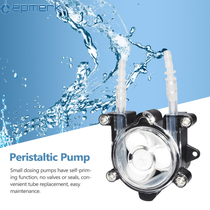 Lepmerk High-Flow Peristaltic Pump Miniature Dosing Pump Peristaltic Hose Pump for Lab Aquarium ...