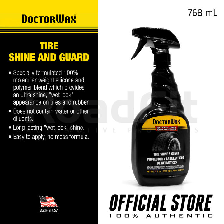 RoadFit DoctorWax Water-Based Tire Shine and Guard for Car, 768ml ...