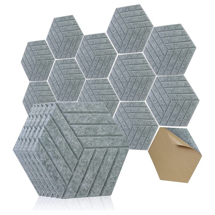 Hexagon Sound Proof Panels 12 Pcs Acoustic Panel, Sound Dampening Panel ...