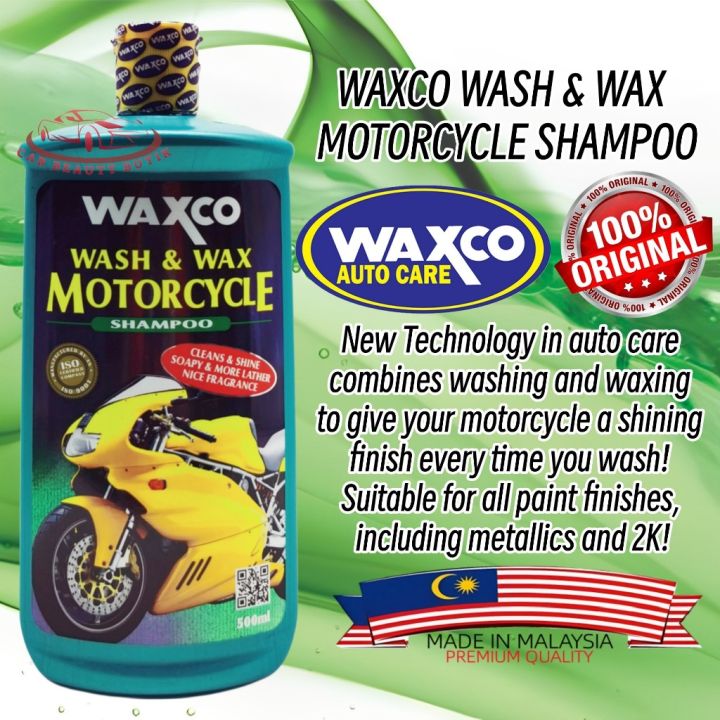 WAXCO Wash & Wax Motorcycle Shampoo - 500ml | Lazada