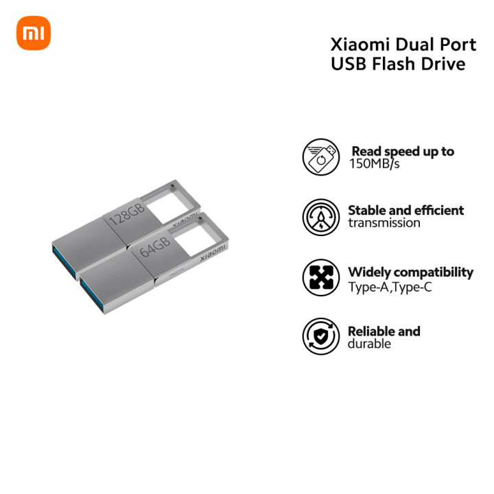 Xiaomi Dual Port USB Flash Drive 128GB/64GB | Lazada PH