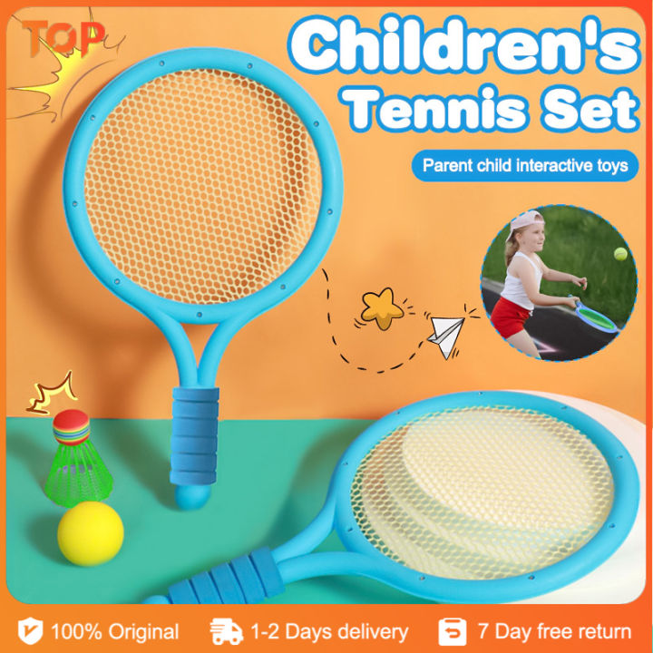 Kids Dual Shuttlecock BadmintonTennis Racket Ball Set Outdoor Sports ...