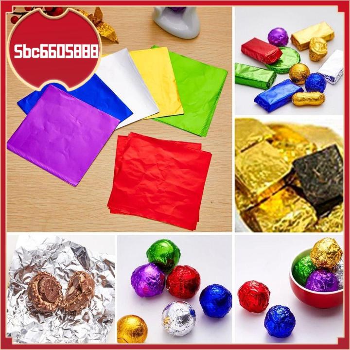 SBC6605888 Square Foil Candy Wrappers 9 Colors 10x10cm Candy Wrapping ...