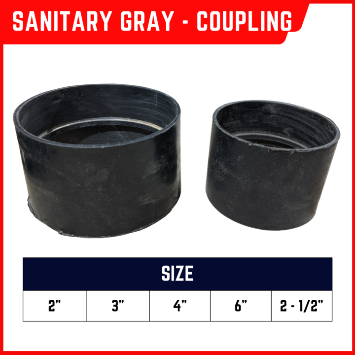 Sanitary PVC Fittings Gray Coupling (Sizes: 2", 2.5", 3", 4", 6") Sold ...