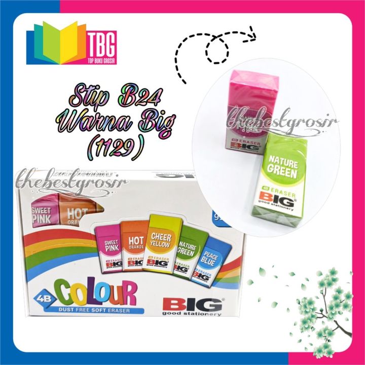 10 PCS PENGHAPUS BESAR B24 BIG / STIP WARNA BESAR BIG / BIG ERASER ...