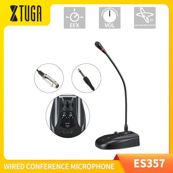ES357 Professional Desk Standing Gooseneck Microphone Table Conference ...
