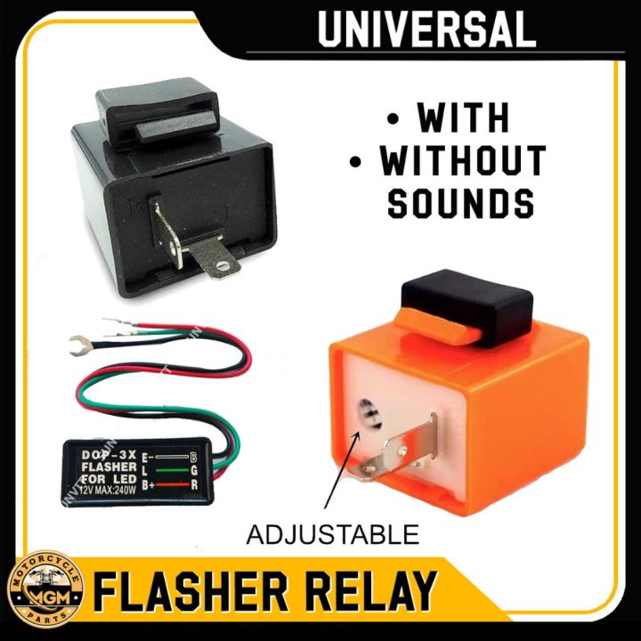 FLASHER RELAY for MOTORCYCLE WITH WITHOUT SOUNDS ADJUSTABLE | Lazada PH