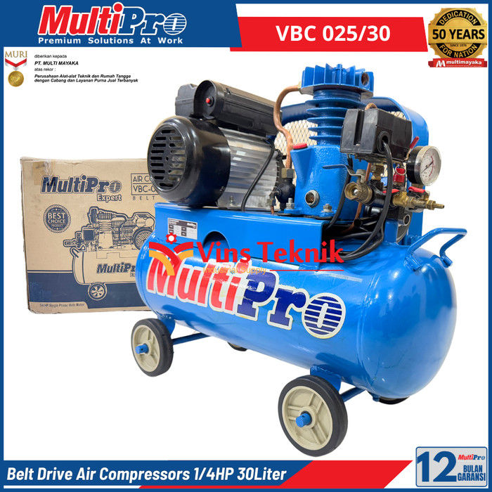 MULTIPRO VBC 025/30 BELT DRIVE AIR COMPRESSORS MESIN KOMPRESOR ANGIN 1 ...