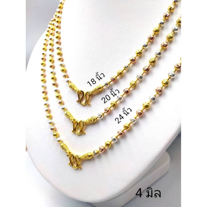 K218 สร้อยคอ 3 กษัตริย์ตะขอปั็ม 92.5% ใส่ติดตัวได้ตลอดไม่ลอกไม่ดำ ใส่ ...