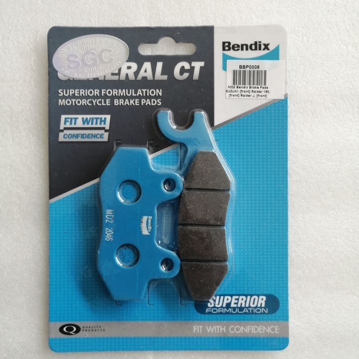Bendix MD 2 Brake Pads for Kawasaki Z400, Ninja 400, Z250 Front and ...