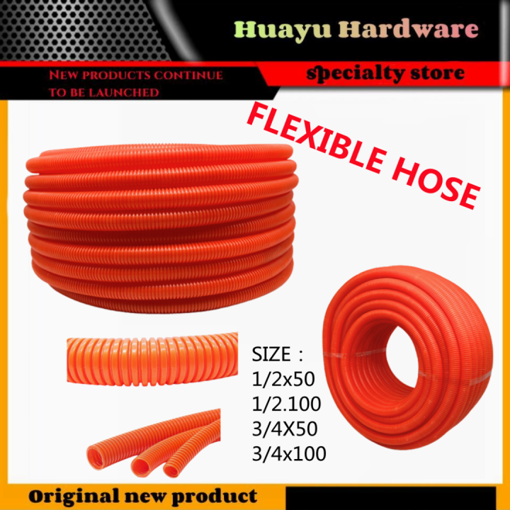 FLEXIBLE HOSE ELECTRICAL ORANGE HOSE 1/2 AND 3/4 | Lazada PH