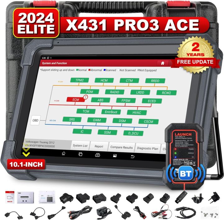 2024เปิดตัว X431 PRO3 ACE Elite แบบสองทิศทางเครื่องมือสแกนกับขั้วต่อ ...