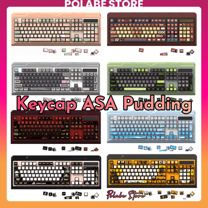 Keycap ASA Pudding Keycap xuyên led PBT profile bàn phím cơ Polabe ...