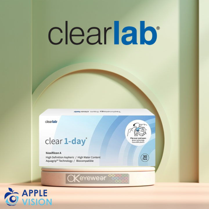 Clearlab Clear 1 Day , Daily Clear contact lens 30pcs/box -1.00 to -10.00 DS New stock! | Lazada