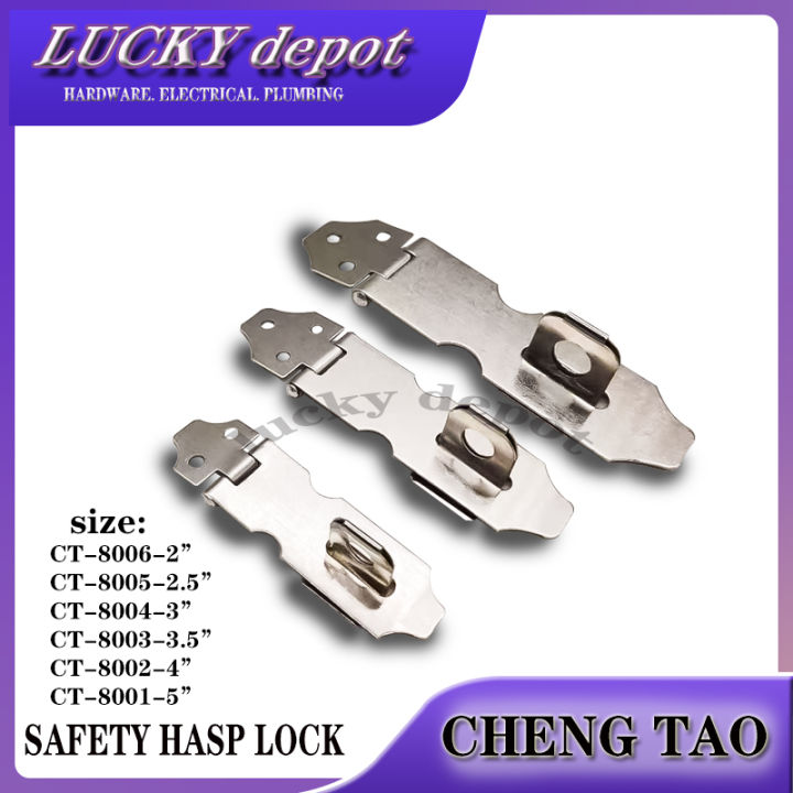 CHENGTAO SAFETY HASP LATCH LOCK (SIZES: 2" / 2.5" / 3" / 3.5" / 4"/ 5 ...