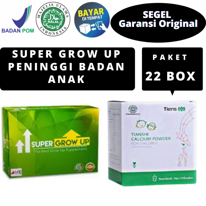 Peninggi Badan Anak dan Remaja - Super Grow Up isi 22 Box Kalsium ...
