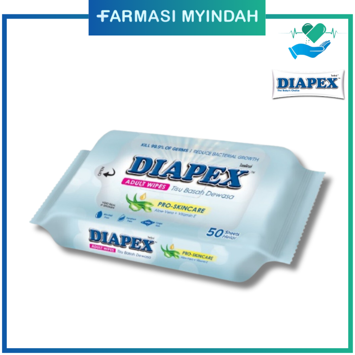 Diapex Adult Wipes 50 Sheets | Lazada