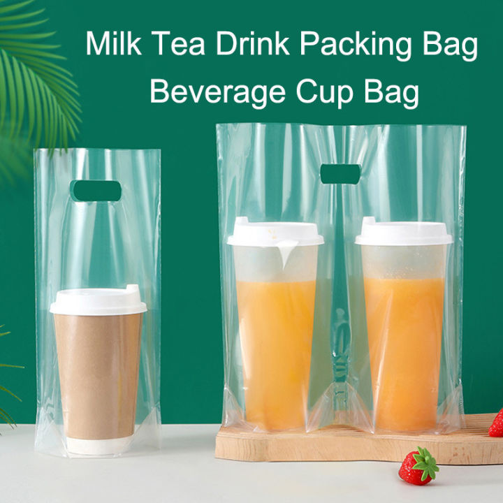 Milk Tea Drink Packing Bag Transparent Beverage Cup Bag Disposable ...