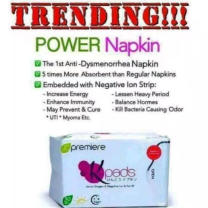 Kpads negative ion anion napkin panty liner or day or night | Lazada PH