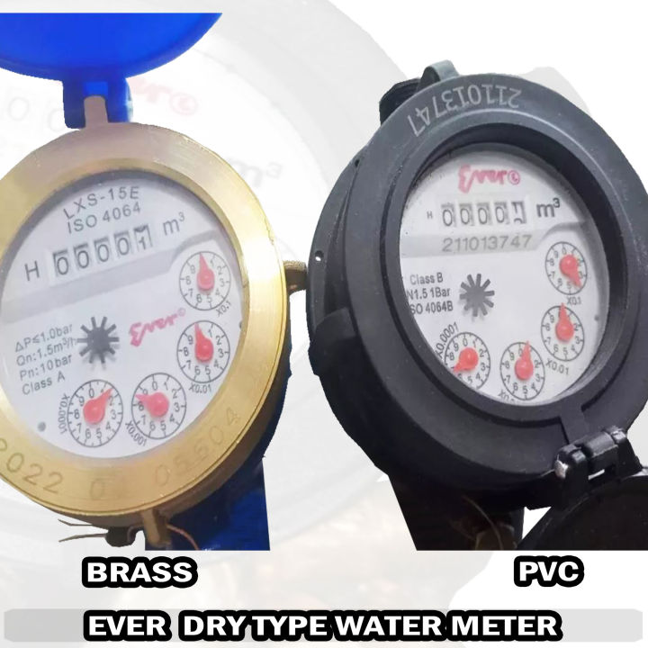 EVER WATER METER DRY TYPE BRASS / PVC | Lazada PH